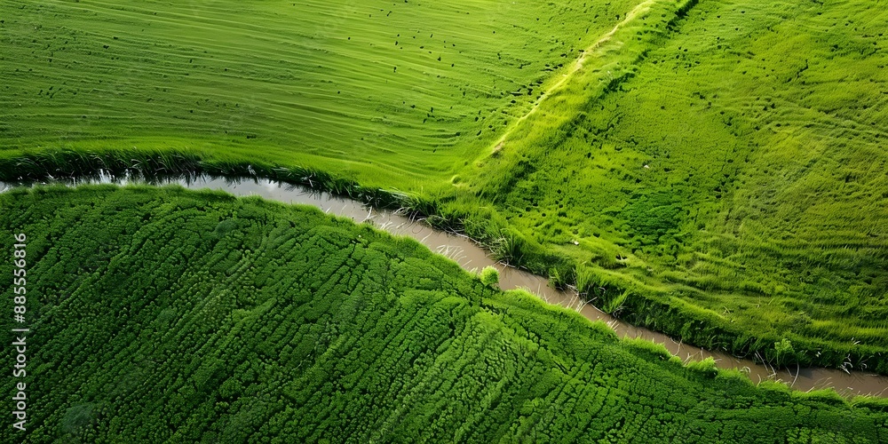 Reducing Groundwater Levels in Pasture Area with Aerial View of ...
