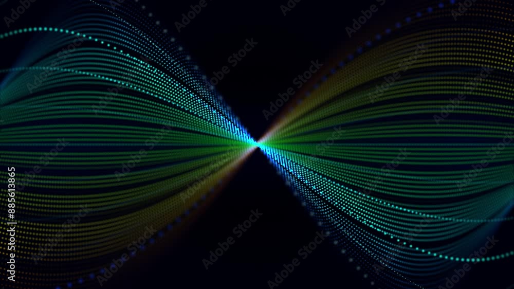 Looped abstract rainbow background with colorful transparent structure ...