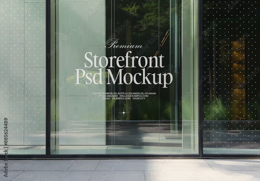 Front View Storefront Mockup Stock Template | Adobe Stock