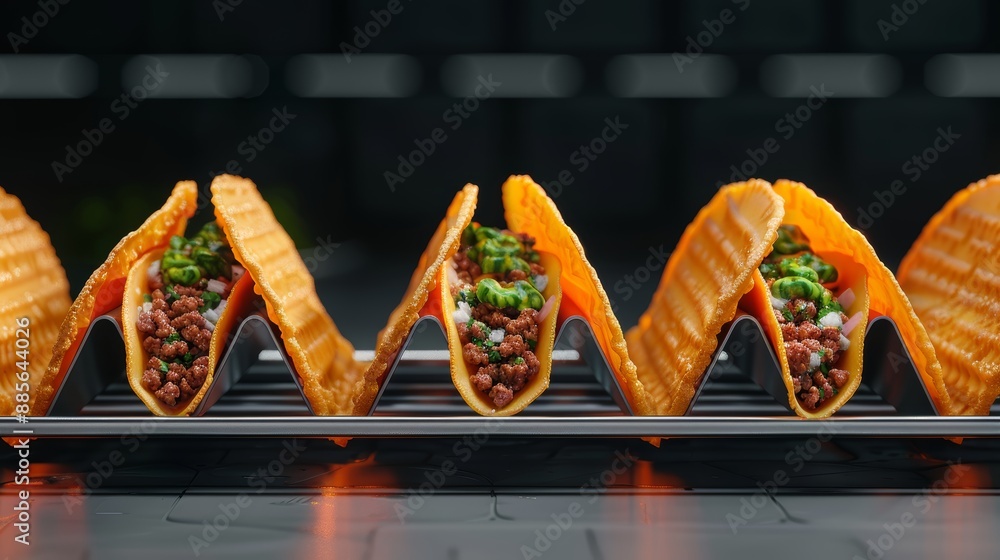 An innovative taco stand with interactive digital taco selectors and ...