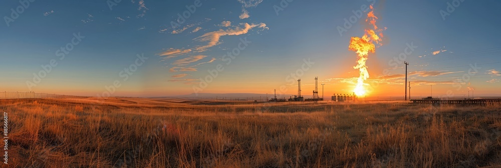 Panoramic view showcasing the towering flames and billowing smoke from ...