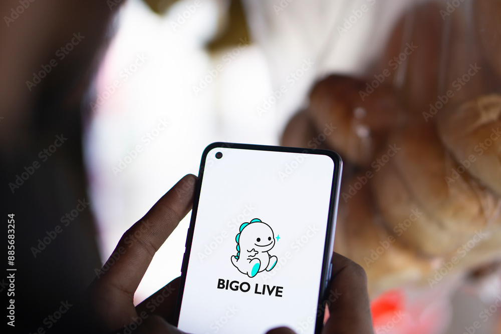 Dhaka, Bangladesh- 13 July 2024: Bigo live logo is displayed on ...