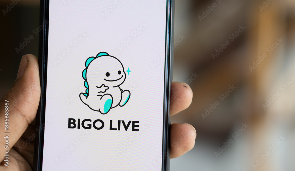 Dhaka, Bangladesh- 13 July 2024: Bigo live logo is displayed on ...