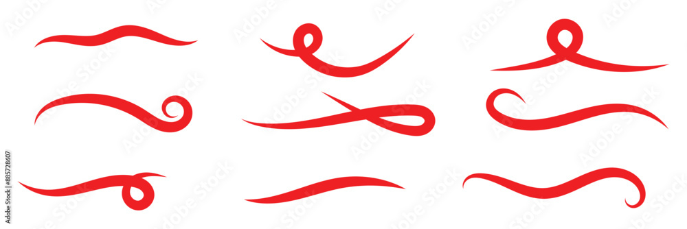 Swash, swoosh vector line, fireworks icon, swish and swoop ,red ...