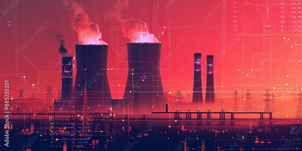 wallpaper with a minimalist industrial design, showcasing an industrial ...