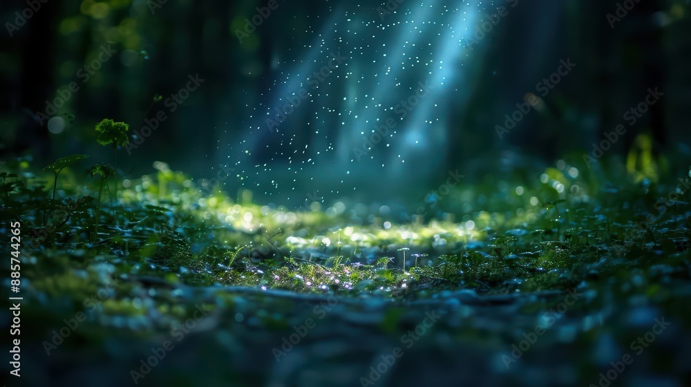 A supernatural scene where a sawflys wings shimmer with mystical energy ...