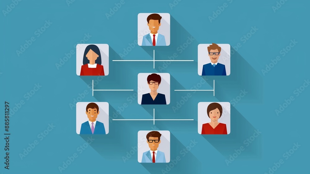 Modern employment concept illustrated through a structured ... Modern employment concept illustrated through a structured ...