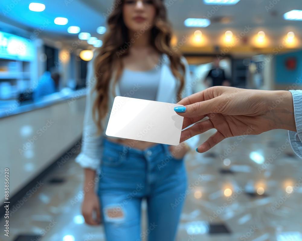 Blank Health Insurance Card Mockup on Patient's Hand in Hospital ...