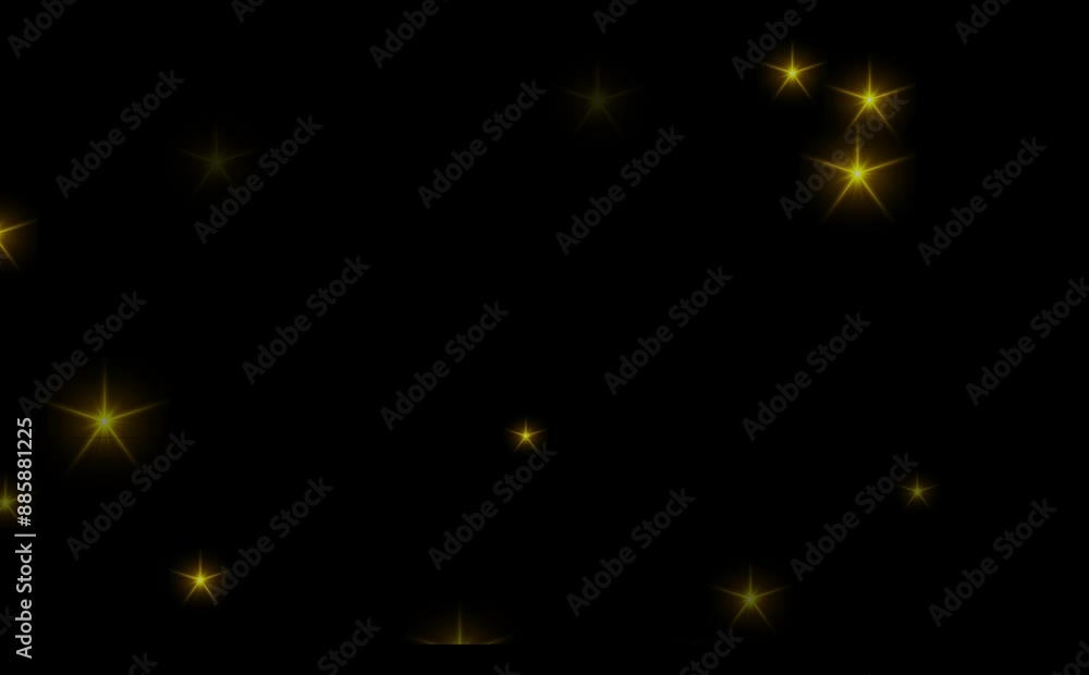 Star twinkling, blinking light effect on transparent background ...