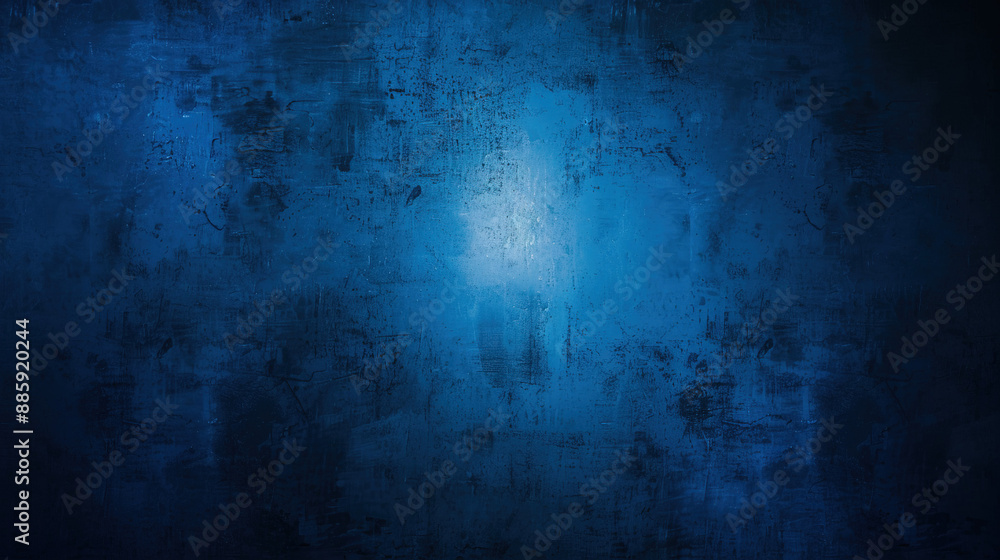 dark blue background texture with black vignette in old vintage ...