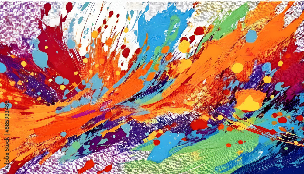 Abstract expressionist texture wallpaper bright colors art painting ...
