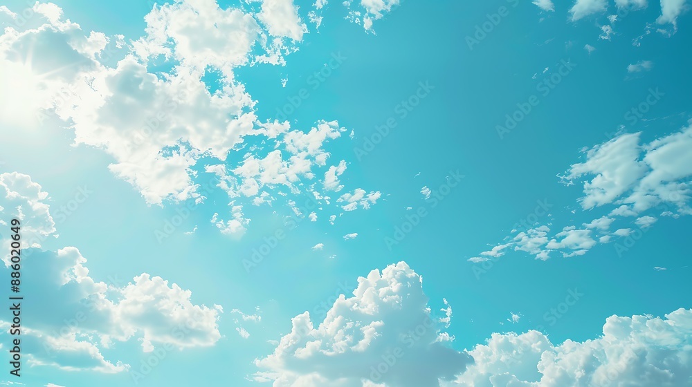 Simple sky blue background with a gradient effect and soft lighting ...