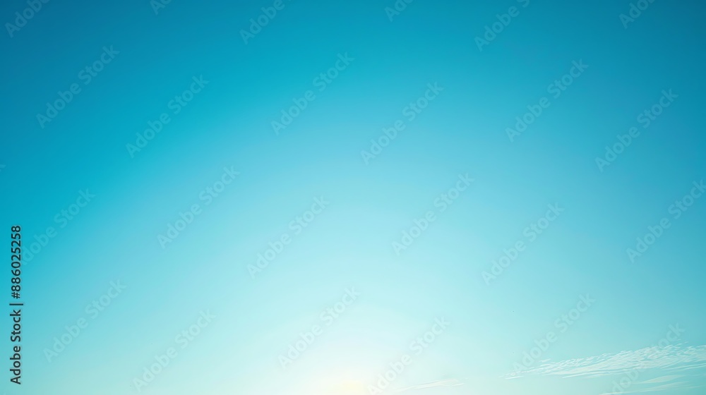 Simple sky blue background with a gradient effect and soft lighting ...