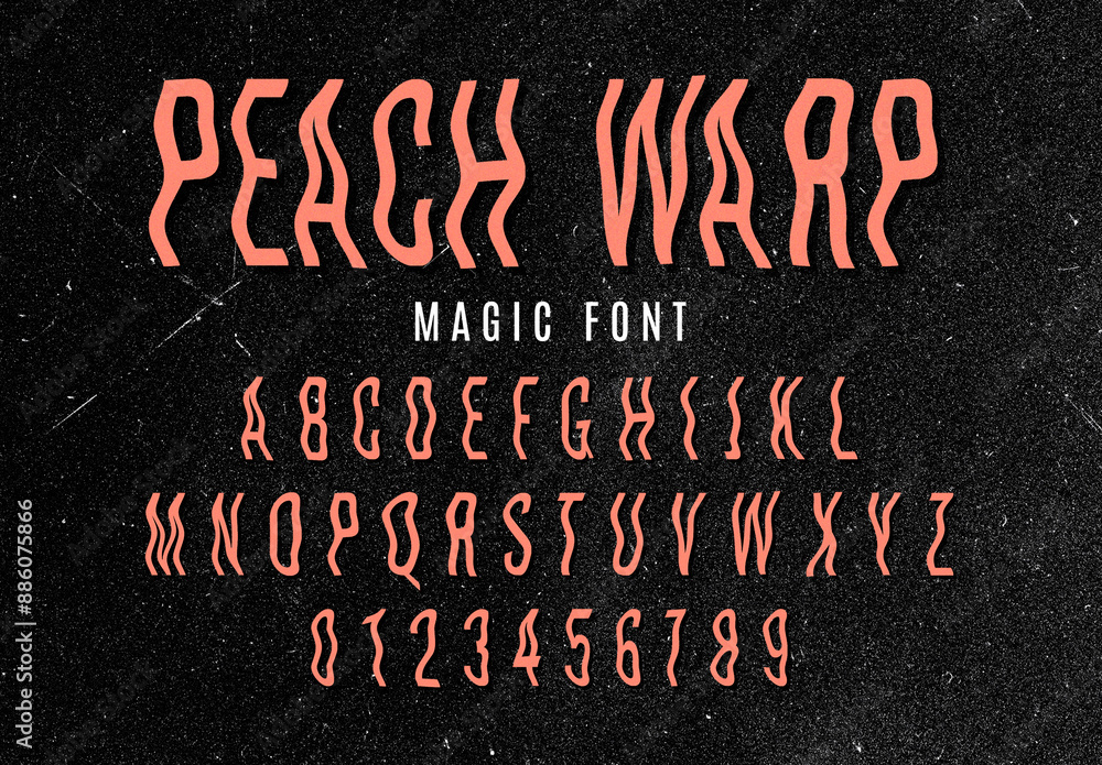 Peach Warp Magic Font Text Effect Stock Template | Adobe Stock