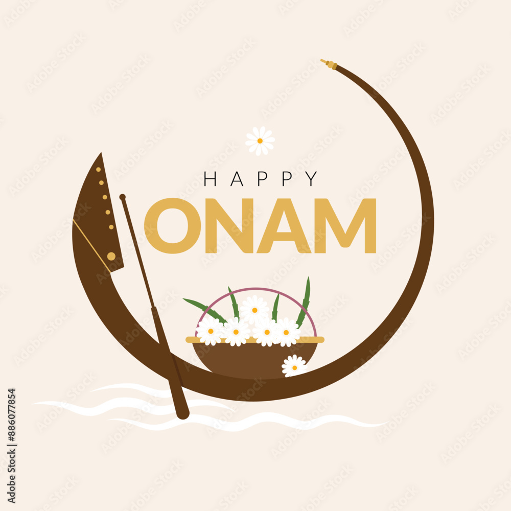 Onam festival of kerala, Onam design elements with Happy Onam ...