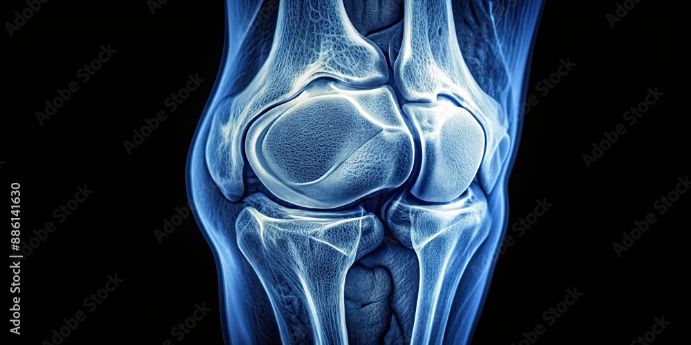 MRI scan of a knee joint showing ligaments and cartilage , MRI ...