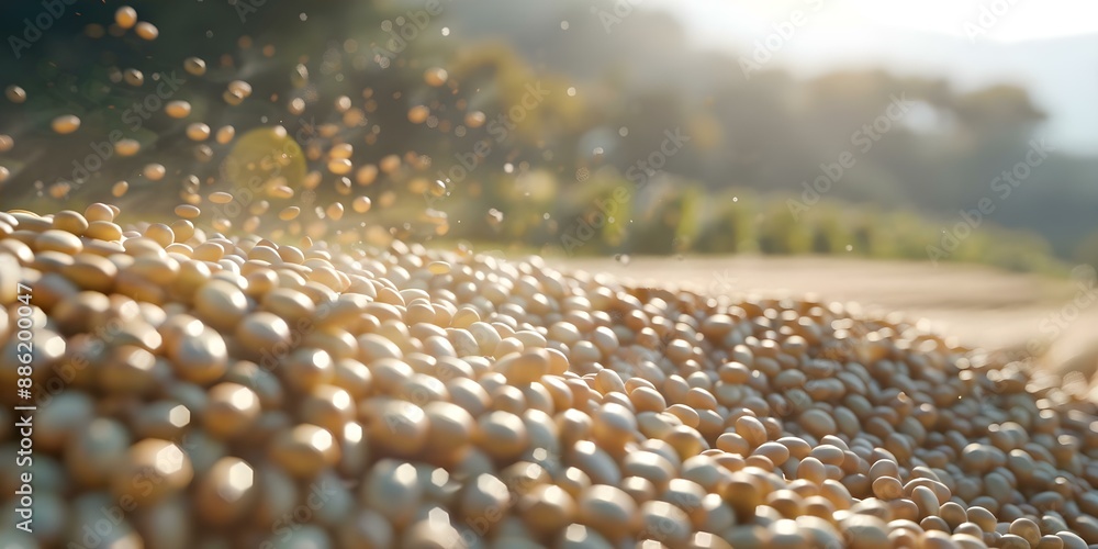 Professional 3D soybean animation with transparent background and ...