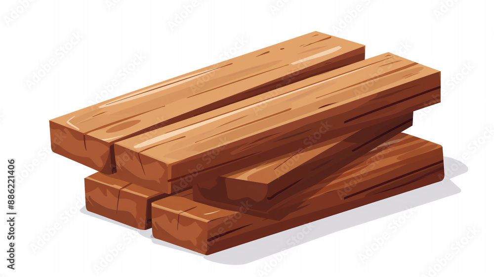 Stacked Wood Isolated Detailed Hand Drawn Painting Illustration ...