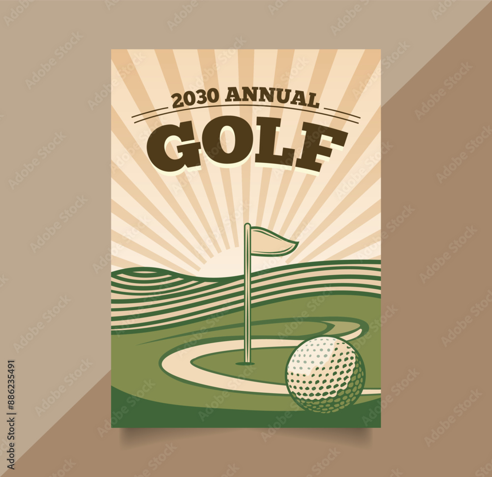 Vintage Golf Tournament or Championship Flyer, Poster, Pamphlet ...