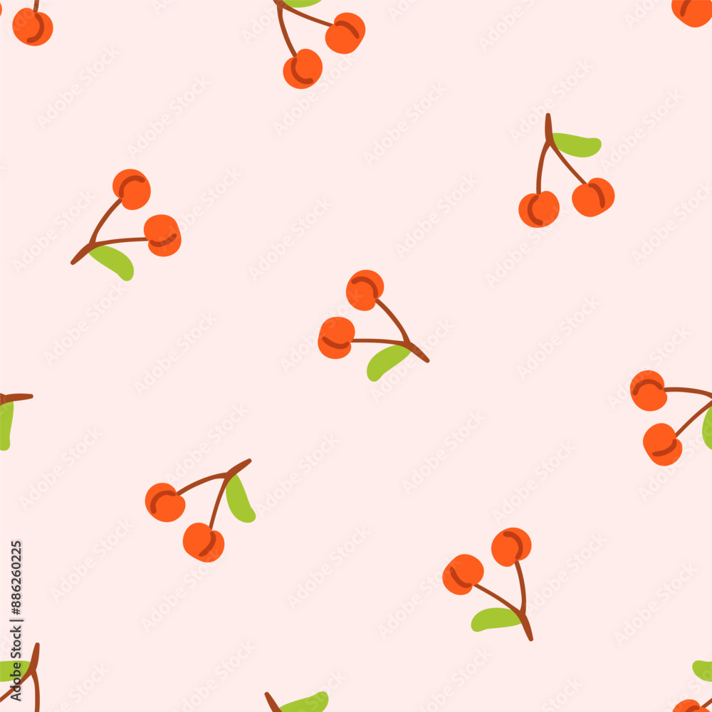 Cherry pattern, seamless texture. Repeating print, berry background ...