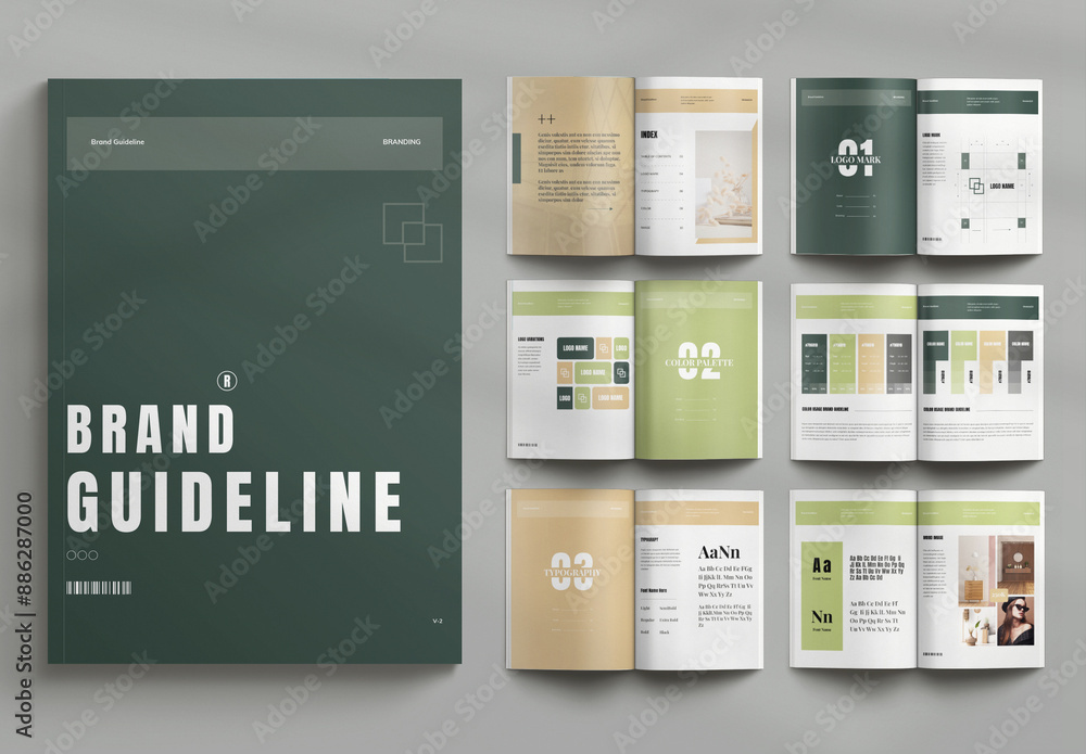 Brand Guideline Layout Stock Template | Adobe Stock