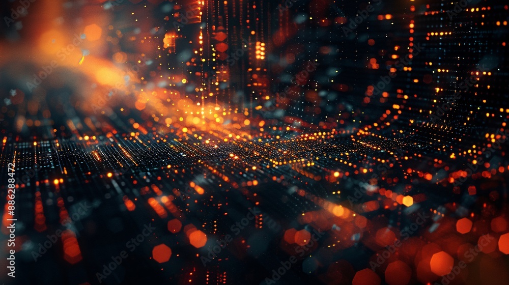 52. Abstract visualization of machine learning algorithms optimizing ad ...