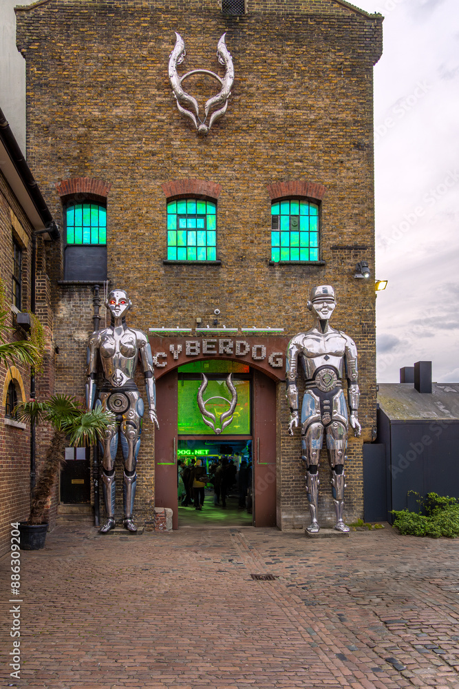 Facade of the legendary cyber and dance clothing store Cyberdog with ...