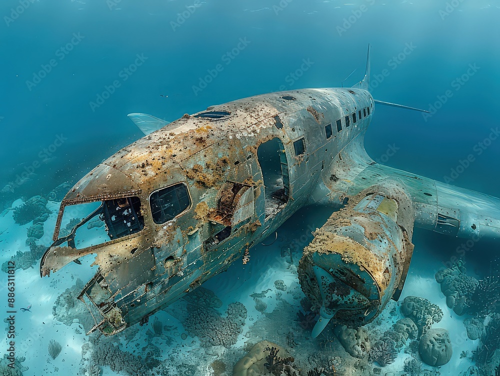 sunken aircraft, exploring the wreckage of planes that have crashed ...