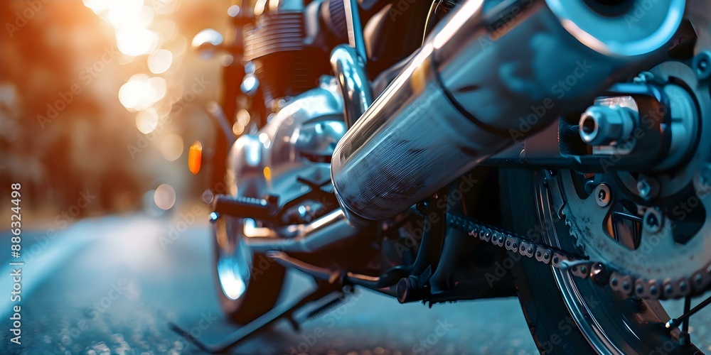 Capturing the Intricate Details of a Motorcycle Exhaust Pipe Heat ...