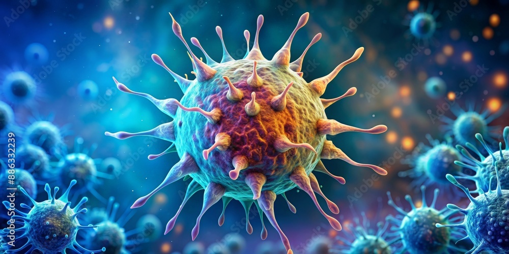 of a macrophage cell, macrophage, immune system, white blood cell ...