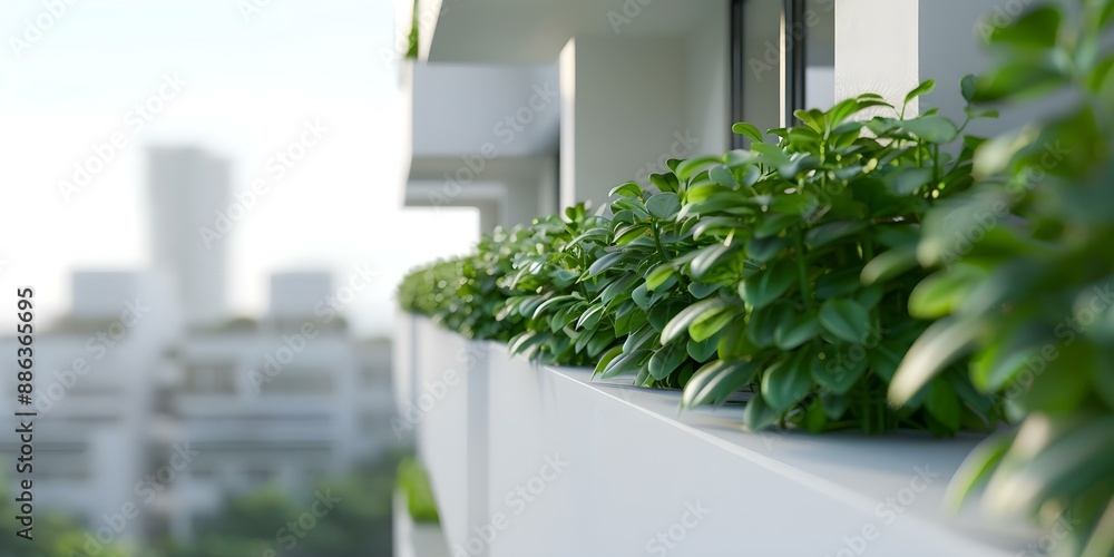 Sustainable Urban Architecture Incorporating Eco Friendly Design And Green Spaces Concept