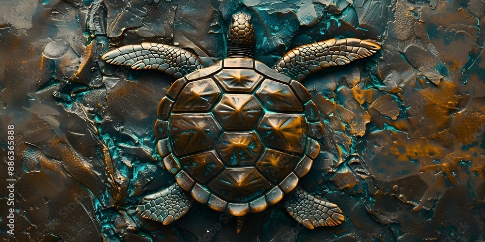 Discover intricate high-resolution sea turtle shell textures in a ...