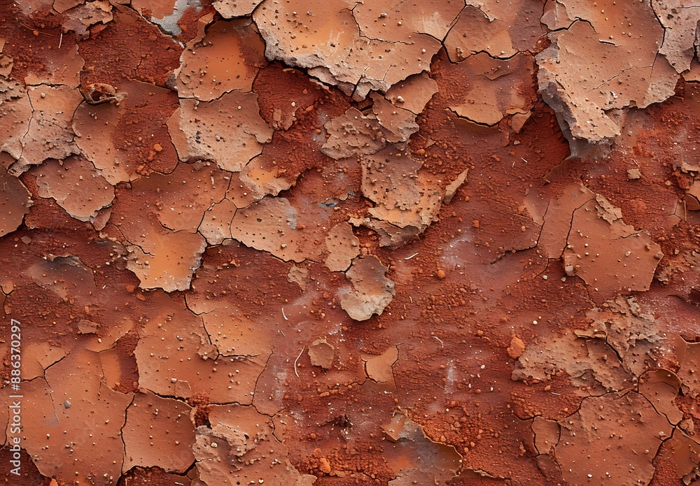 Cracked Red Clay Soil Texture Background Stock Photo | Adobe Stock