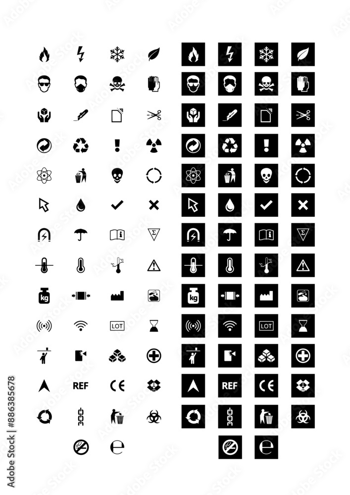 Set of Graphic Design Vectors of Various Logo Icons, Marks, and Label ...