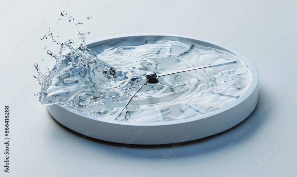Abstract Innovative AI-Generated Illustration of a Water Clock ...