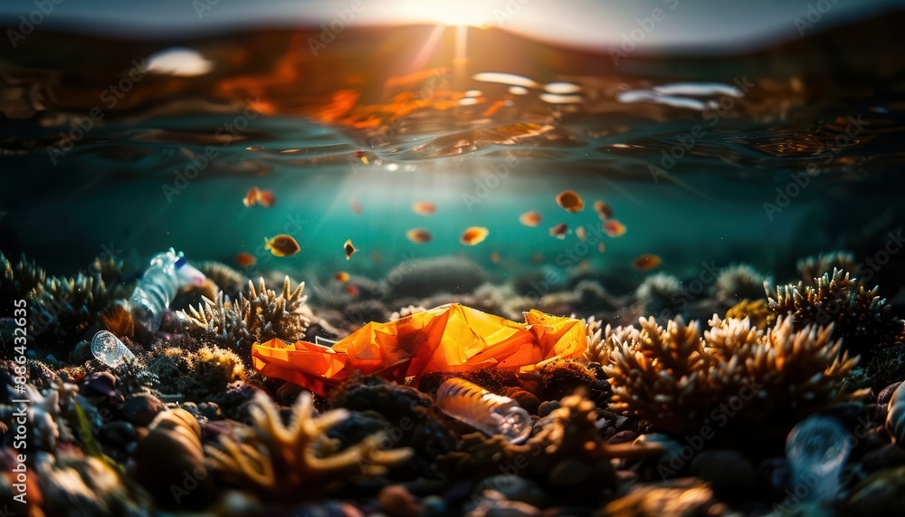 Ocean conservation in action, divers removing plastics and restoring ...