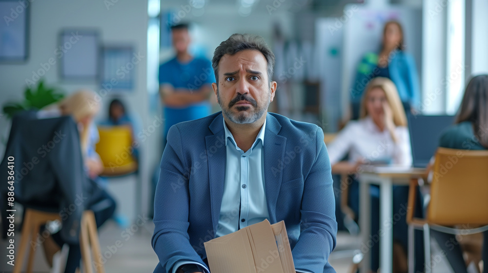 employee getting layoff, photo realistic, laid off image background ...