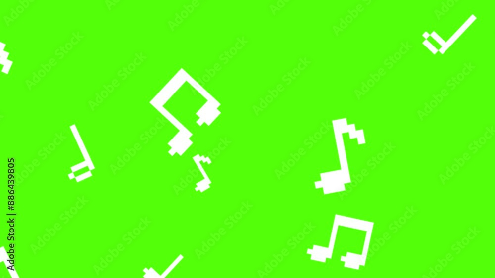 Musical notes flying from center, Musical notes streaming up in melody ...