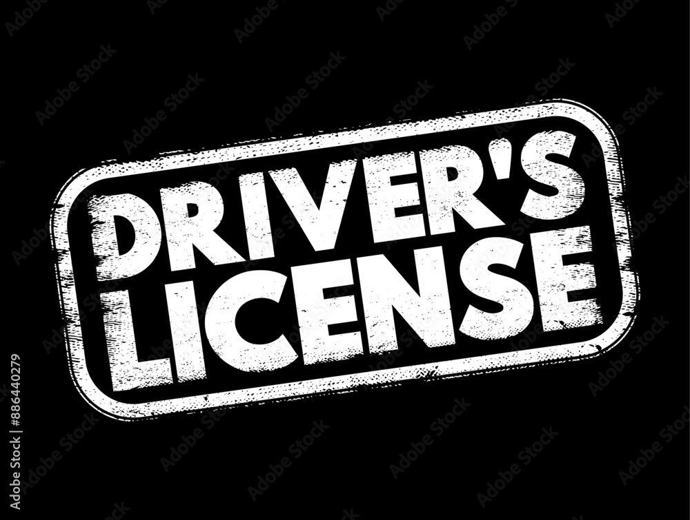 Driver's license - legal authorization confirming authorization to ...