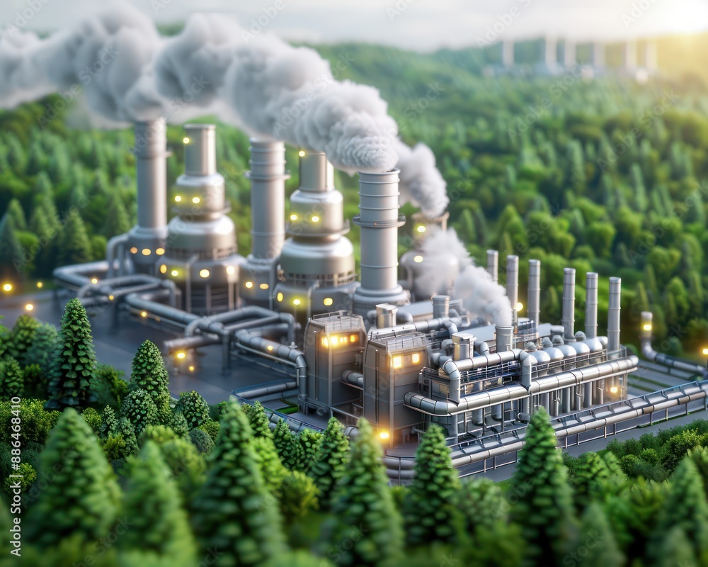 Industrial Pollution, Factory Emissions, Environmental Impact, Smoke ...