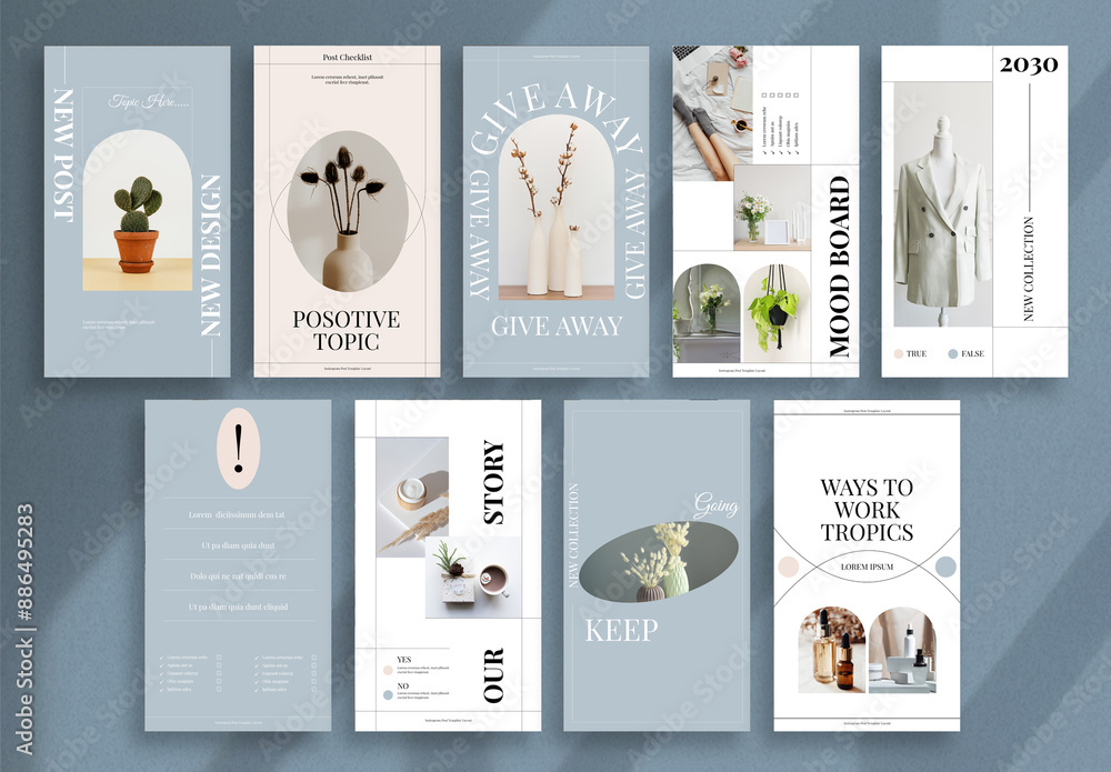 New Social Media Post Layout Stock Template | Adobe Stock