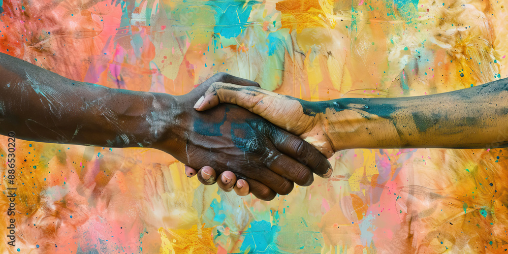 Timeless Connection: Two hands, intertwined in a symbol of everlasting ...