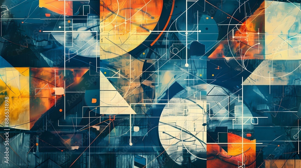 Create a mathematical collage showcasing the beauty and complexity of ...