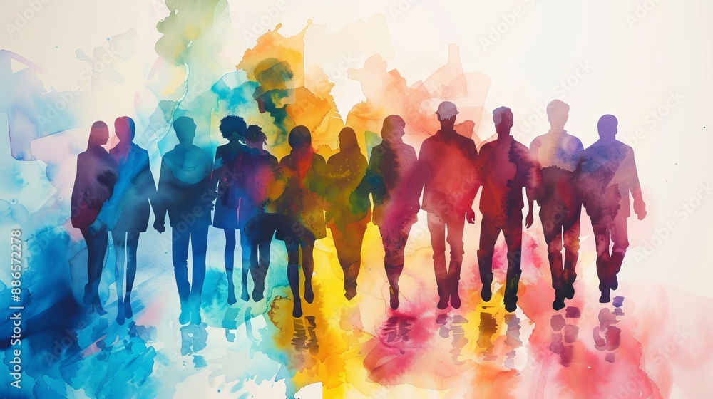Diverse people holding hands, Diversity Equity and Inclusion, modern ...