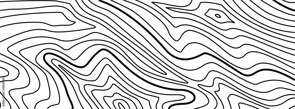 Contour background. Topographic map pattern background. Abstract wavy ...