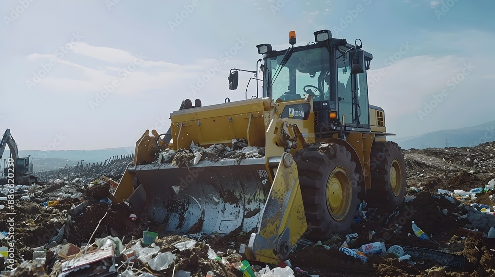 Autonomous Compactor Compressing Landfill Waste for Innovative Waste ...
