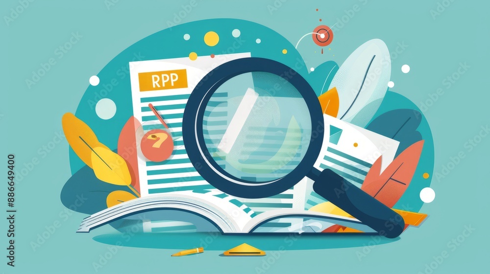 The illustration of the acronym RFP text is combined with the expanded ...