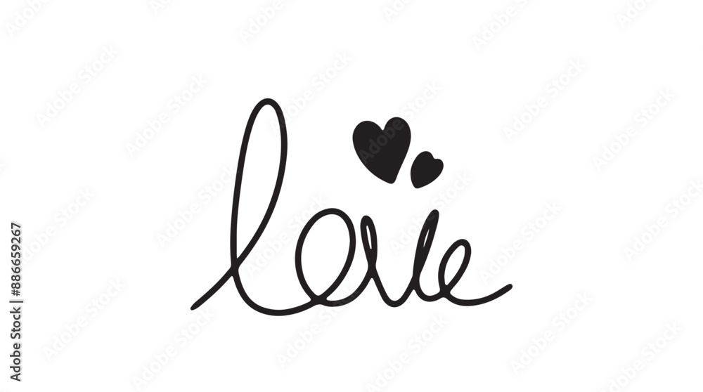 Continuous line drawing word Love. Calligraphy letter text love word ...