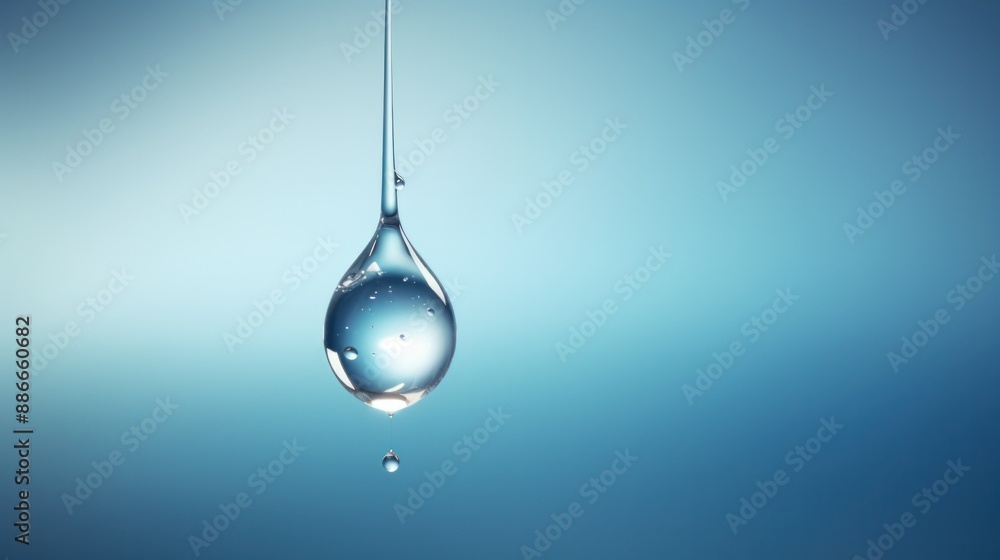 A raindrop as a symbol of hope and renewal, representing the cleansing ...