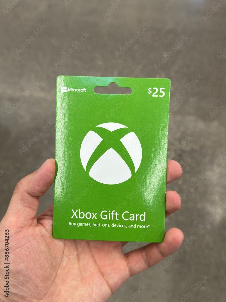St. George,Utah,USA-June 11th 2024: hand hold XBox Gift Card Stock ...